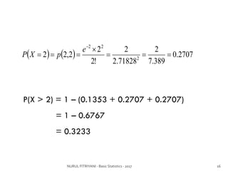 Basic statistics 6 - poisson distribution | PDF