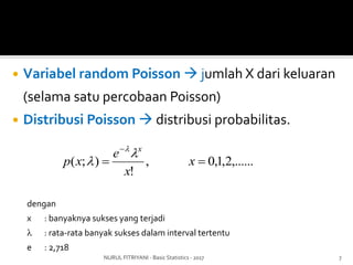 Basic statistics 6 - poisson distribution | PDF