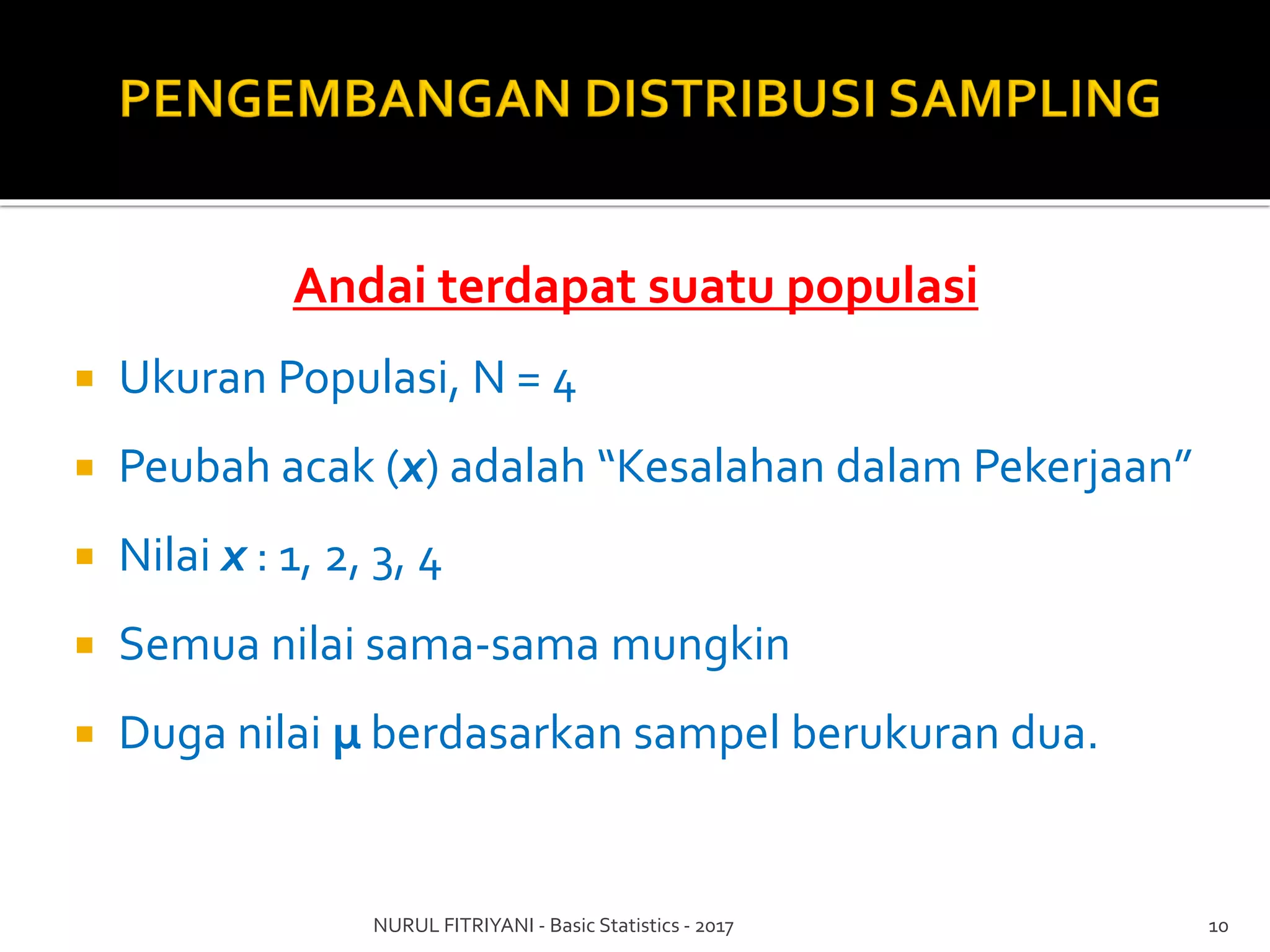 Basic statistics 7 - sampling distribution | PDF