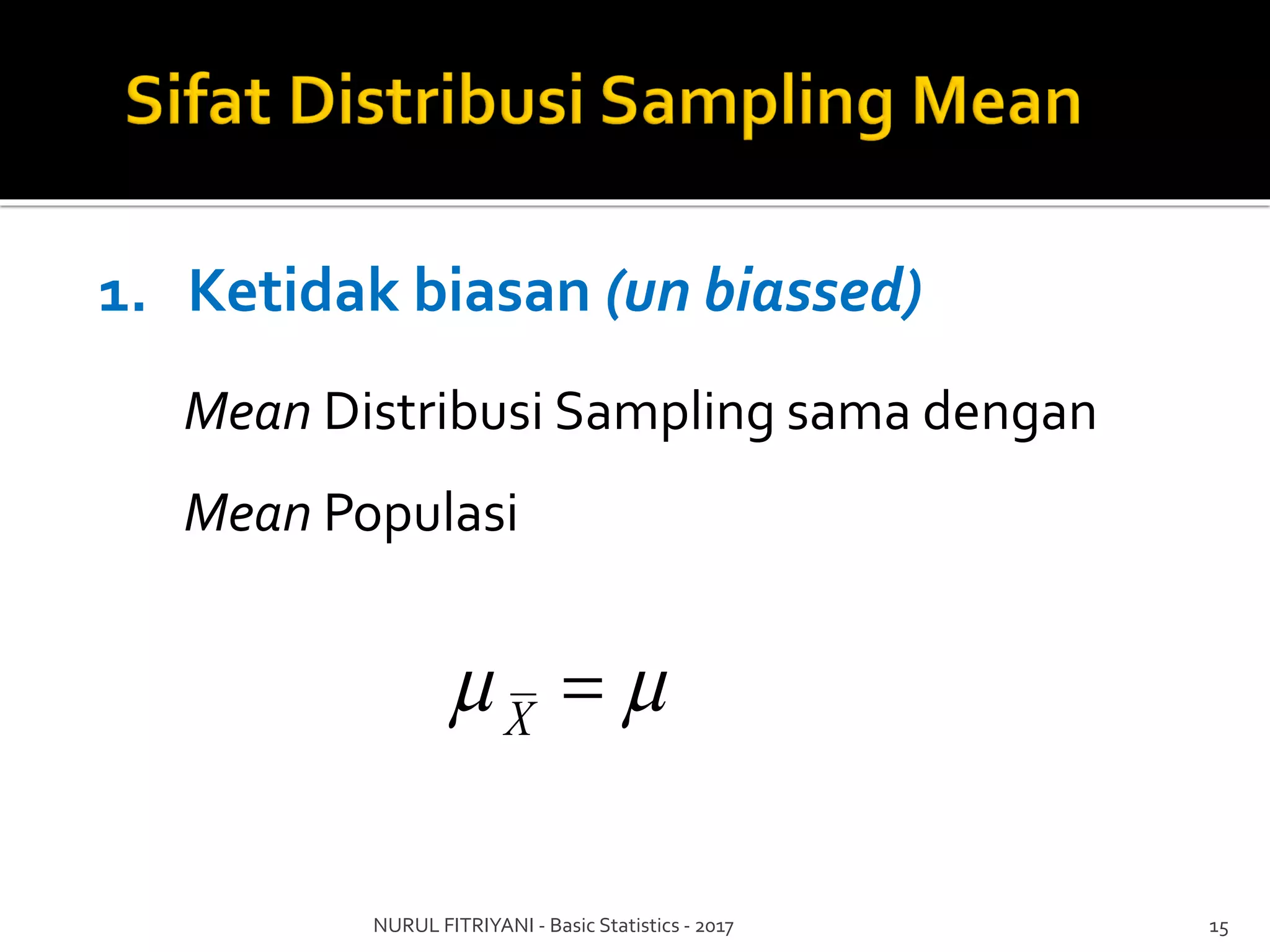 Basic statistics 7 - sampling distribution | PDF