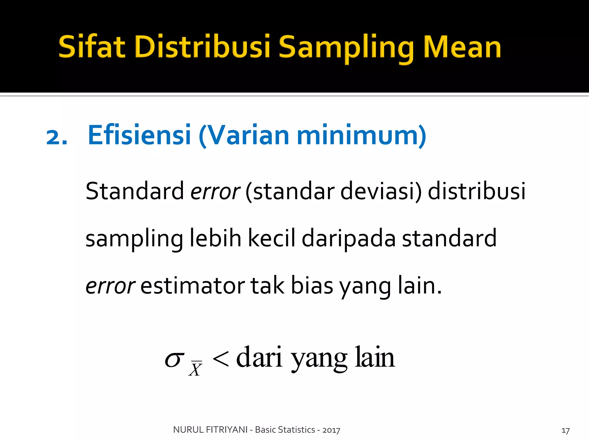 Basic statistics 7 - sampling distribution | PDF
