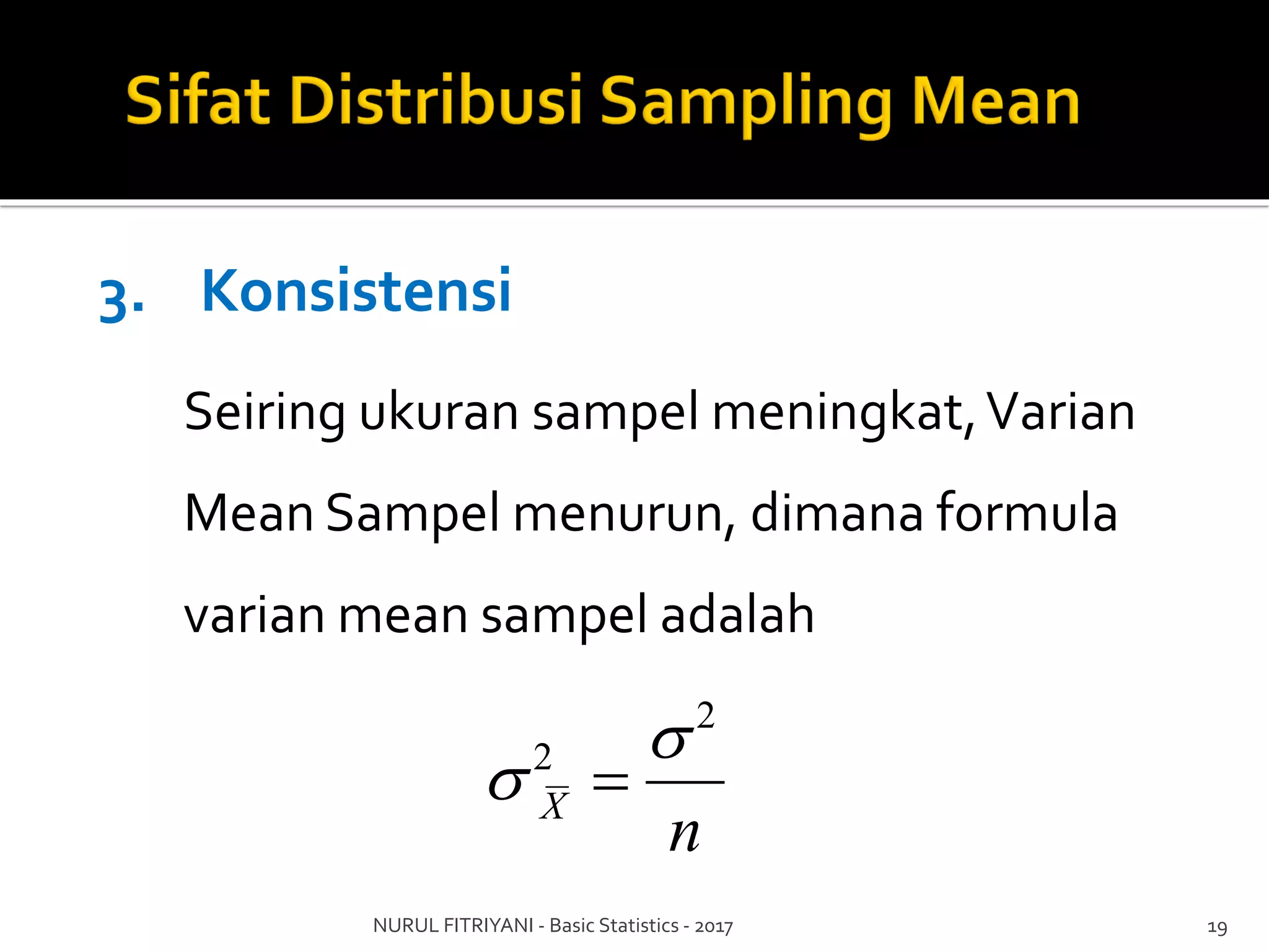 Basic statistics 7 - sampling distribution | PDF