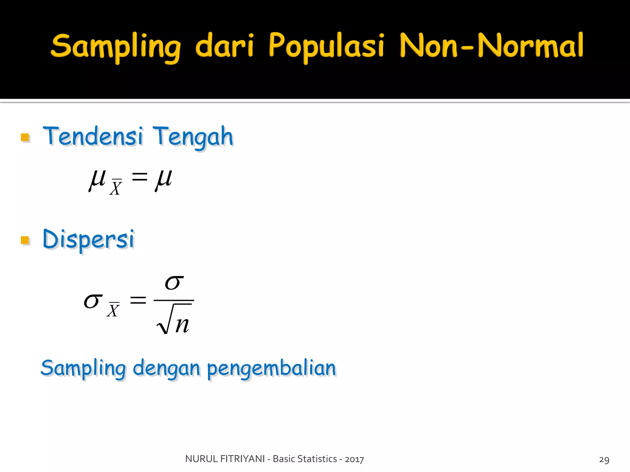 Basic statistics 7 - sampling distribution | PDF