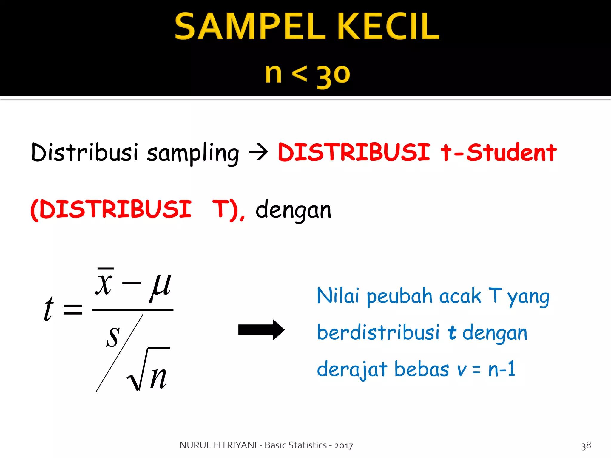 Basic statistics 7 - sampling distribution | PDF