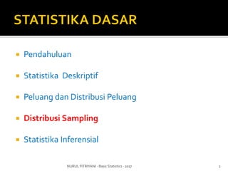 Basic statistics 7 - sampling distribution | PDF