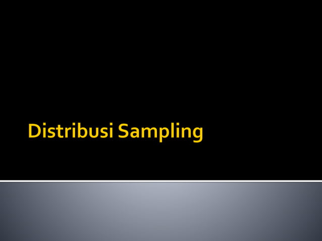 Basic statistics 7 - sampling distribution | PPT