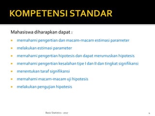Basic statistics 8 - statistical estimation | PDF