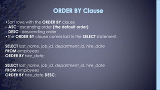 Basic SQL Statments | PPT
