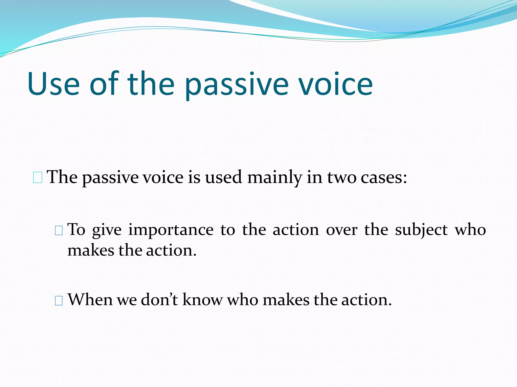 Basic steps for passive voice | PPTX