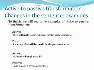 Basic steps for passive voice | PPTX