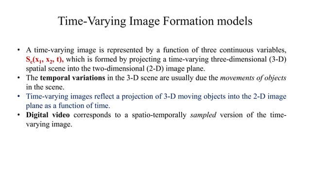 Basic Steps of Video Processing - unit 4 (2).pdf | 3-D Graphics ...
