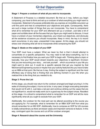 Basic Steps on How to Write an SOP | PDF | College Planning | College ...