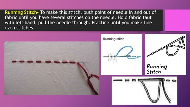 Basic stitches | PPTX | Needlework | Arts and Crafts