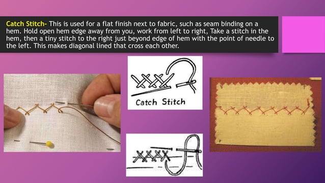 Basic stitches | PPTX | Needlework | Arts and Crafts