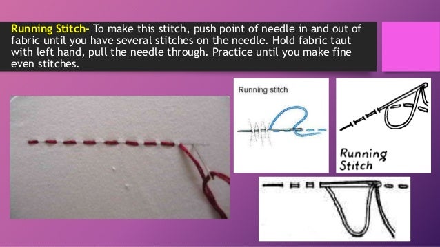 Basic stitches