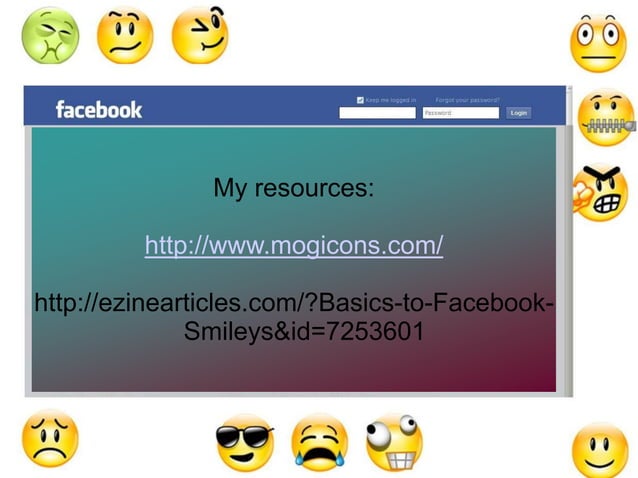 Basics to Facebook smileys | PPT