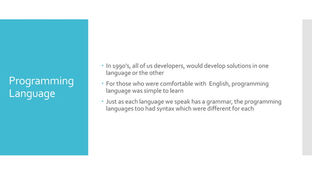 Basics to framework programming | PPTX