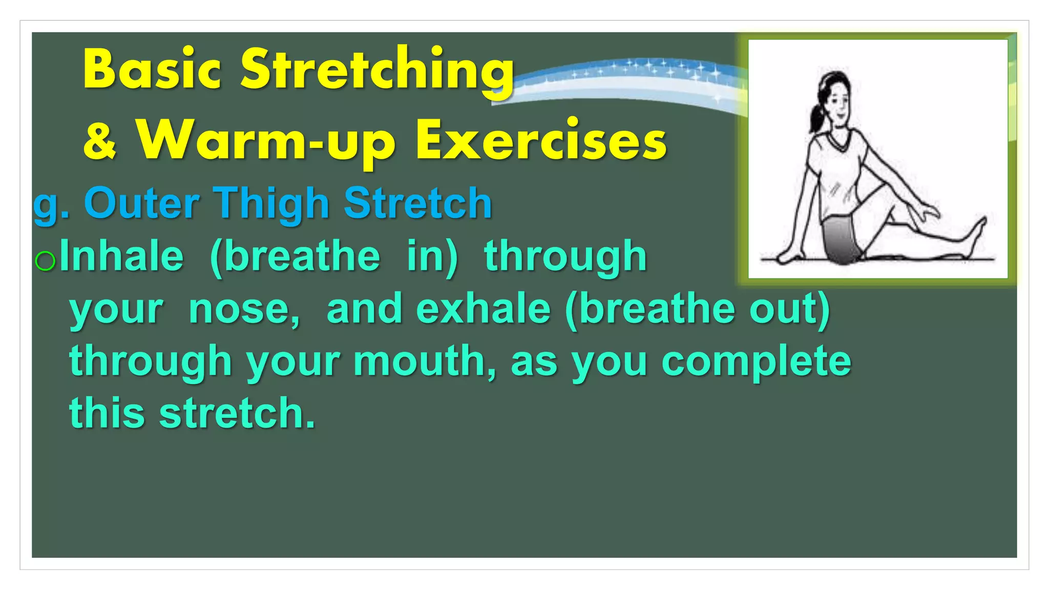 Basic stretching and warm up exercises | PPTX