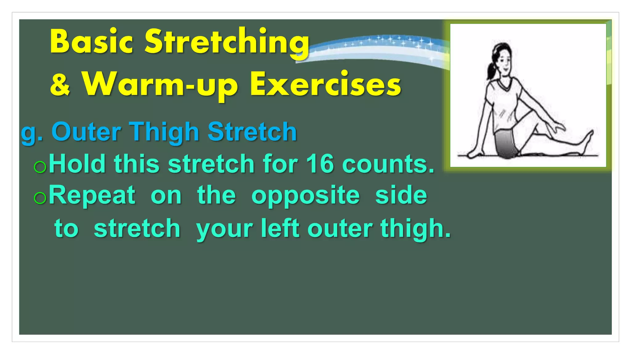 Basic stretching and warm up exercises | PPTX