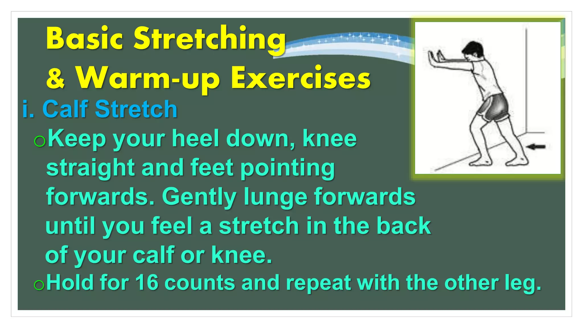 Basic stretching and warm up exercises | PPTX