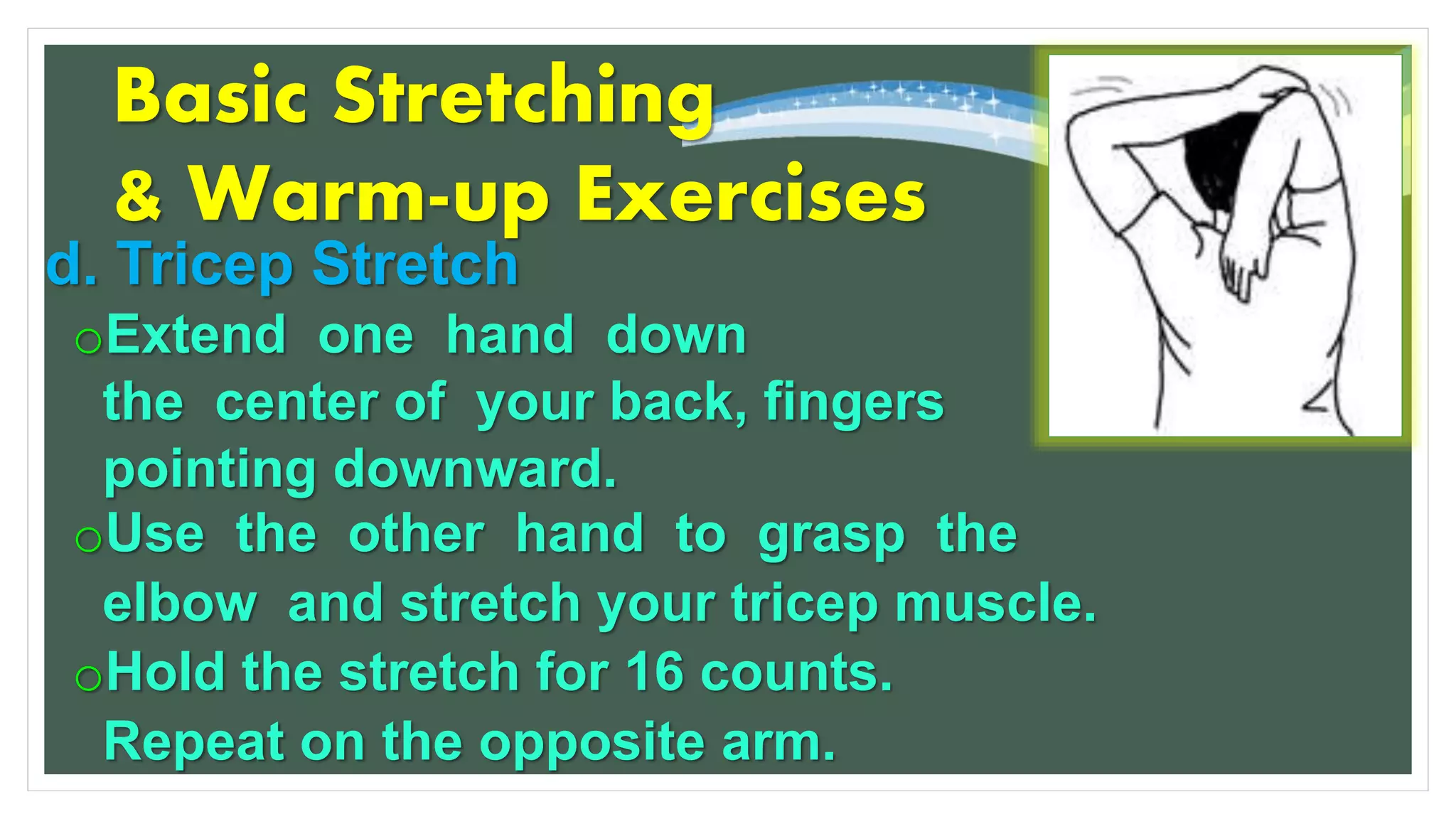 Basic stretching and warm up exercises | PPTX