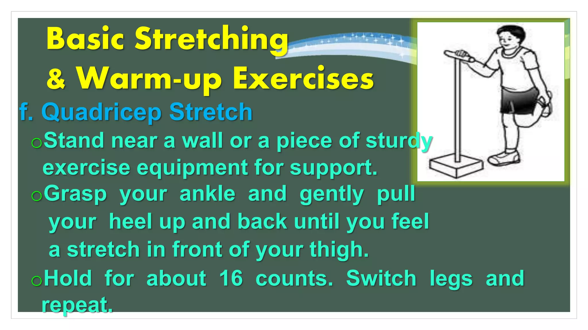 Basic stretching and warm up exercises | PPTX