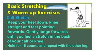 Basic stretching and warm up exercises | PPTX