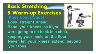 Basic stretching and warm up exercises | PPTX