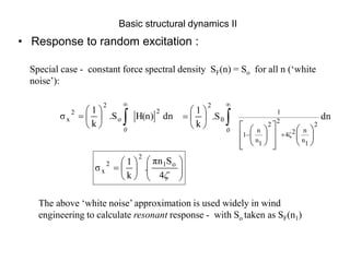 Basic dynamics of structures in Civil Engineering | PPT