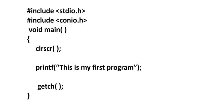 Basic structure of a c program | PPTX