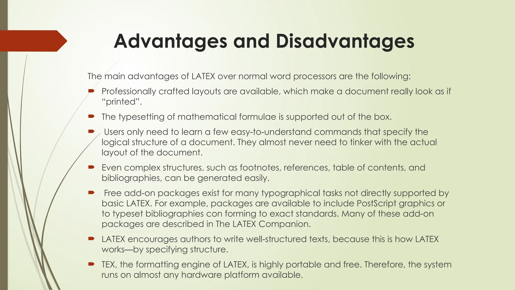 Basic structure of a LaTeX 2e with examples | PPTX