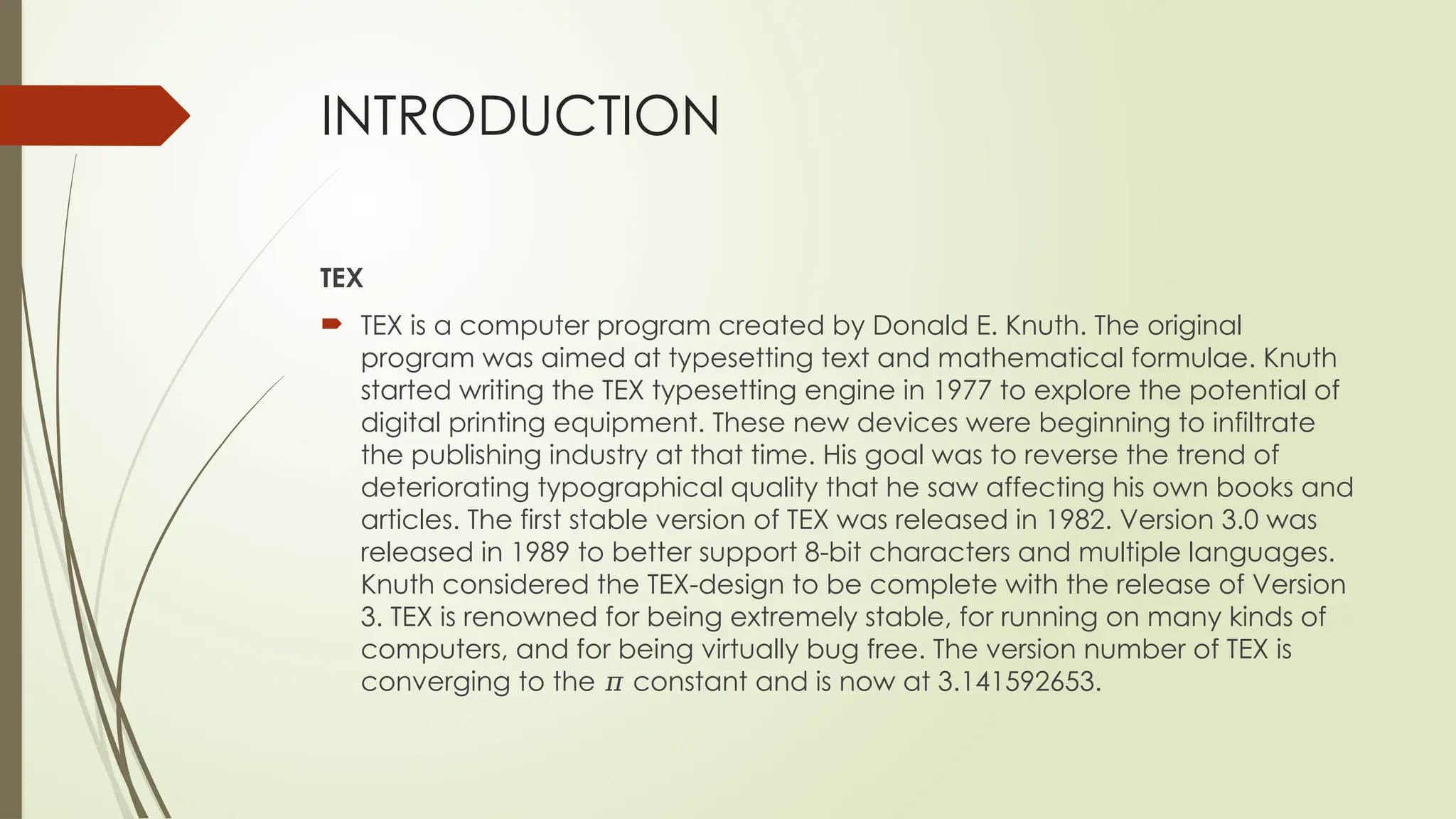 Basic structure of a LaTeX 2e with examples | PPTX