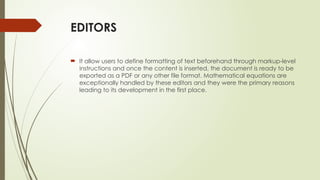 Basic structure of a LaTeX 2e with examples | PPTX