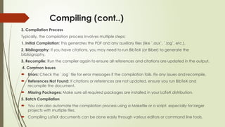 Basic structure of a LaTeX 2e with examples | PPTX