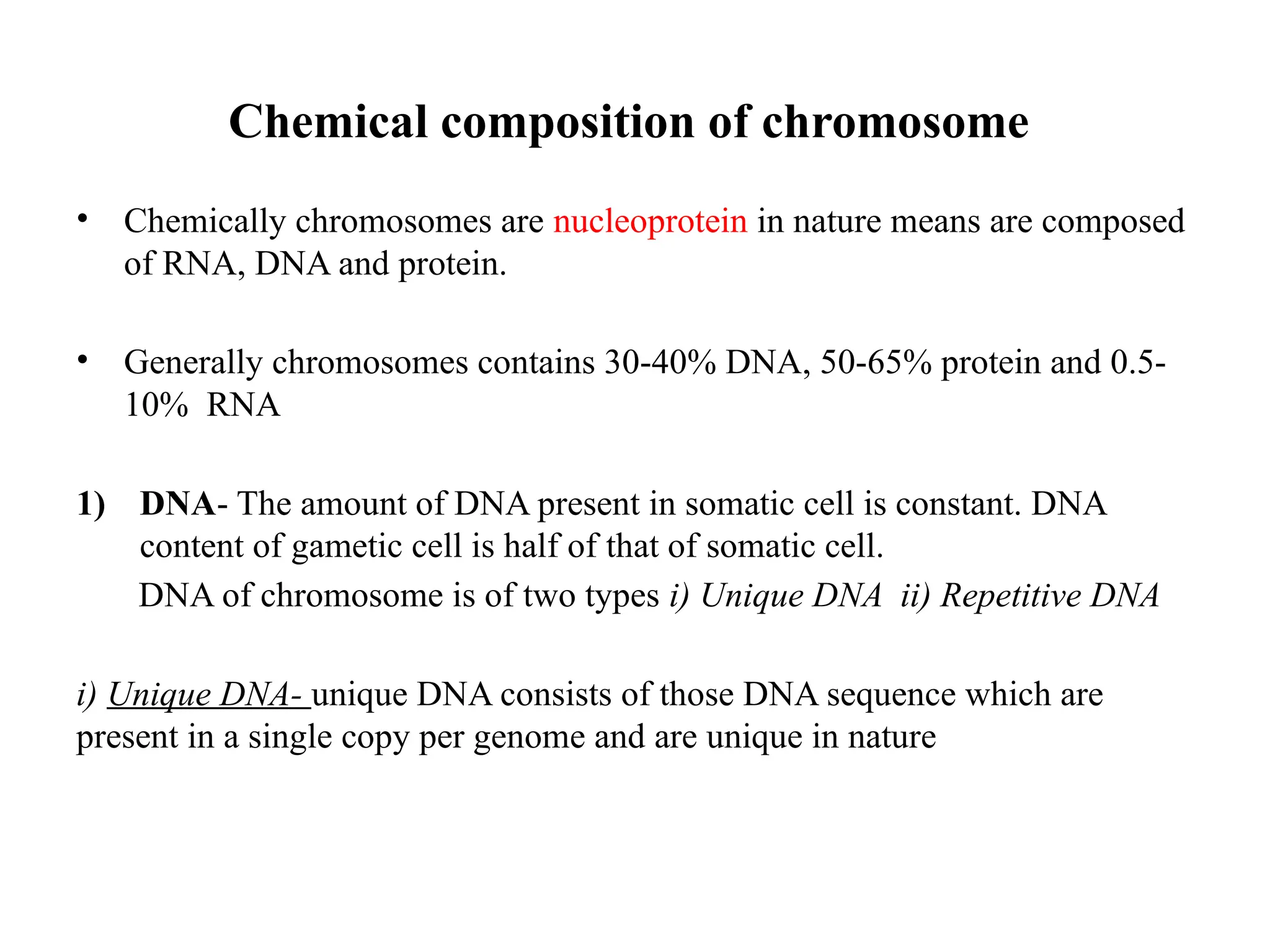 Basic structure of chromosome and its components | PPTX