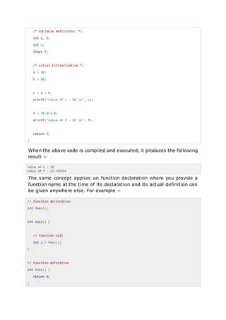 Basic structure of c programming | DOCX