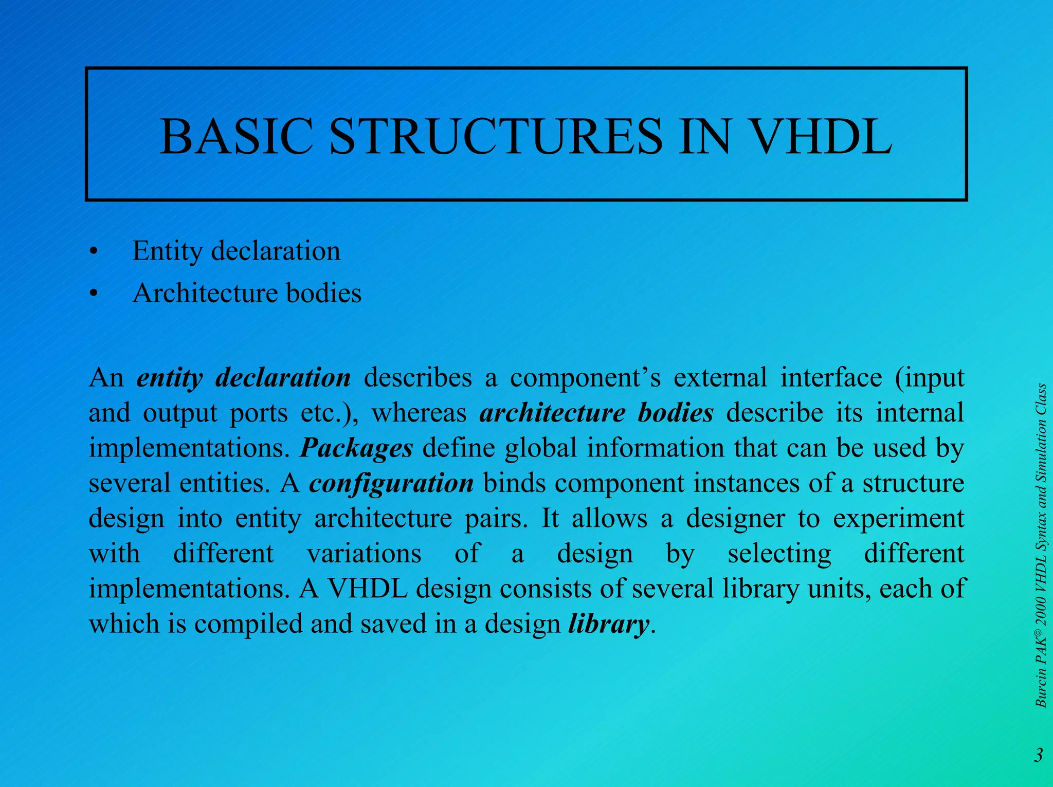 Basic structures in vhdl | PDF | Programming Languages | Computing