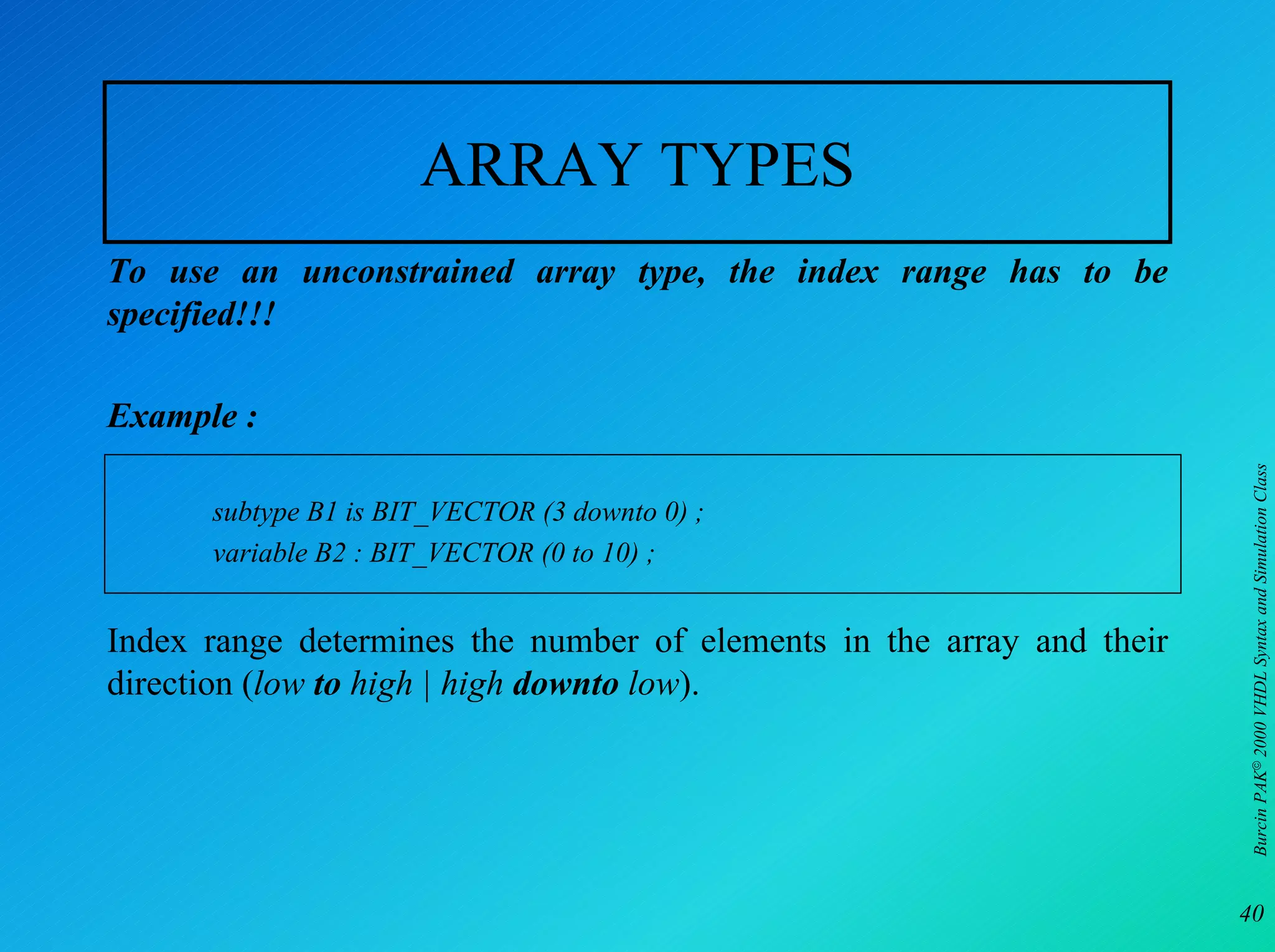 Basic structures in vhdl | PPT