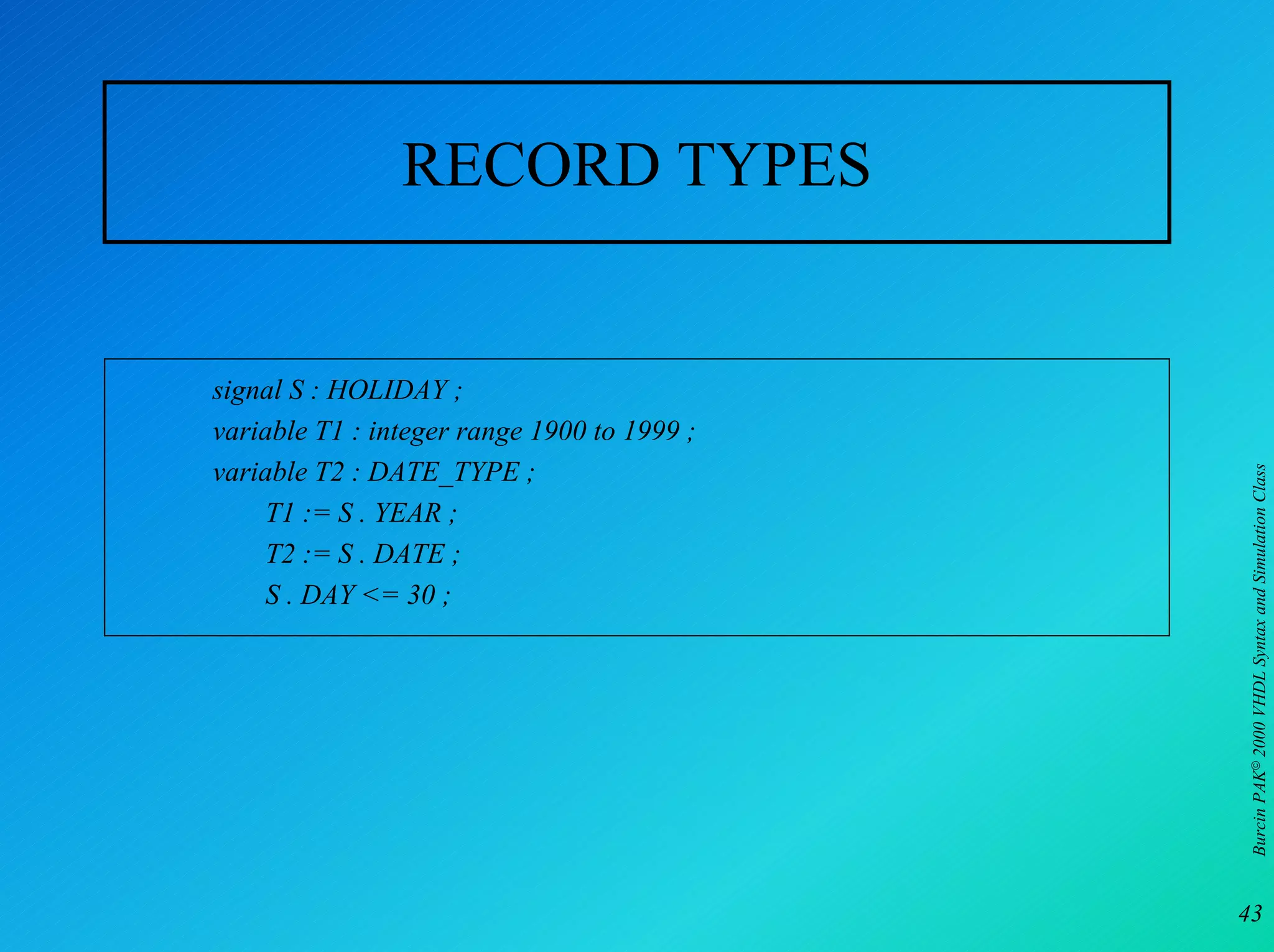 Basic structures in vhdl | PPT