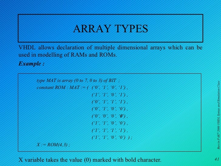 Basic structures in vhdl