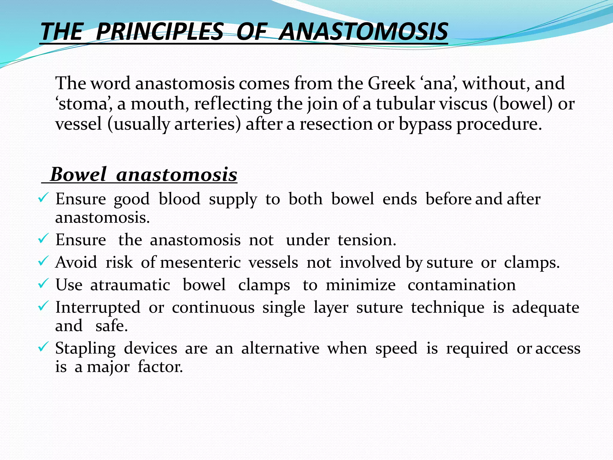 Basic surgical skill and anastomoses | PPTX
