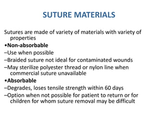 Basic surgical skills | PPTX