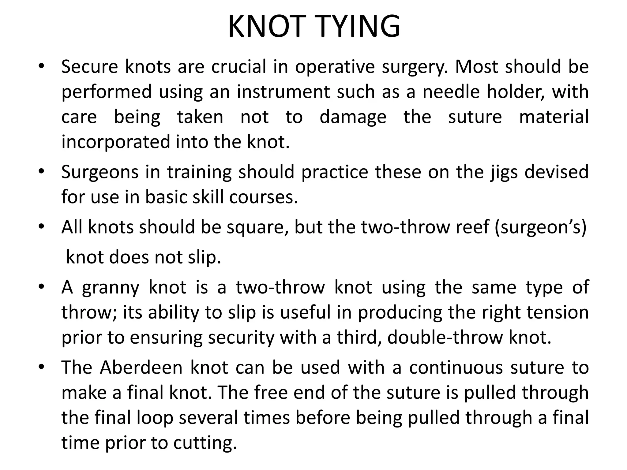 Basic surgical skills | PPTX
