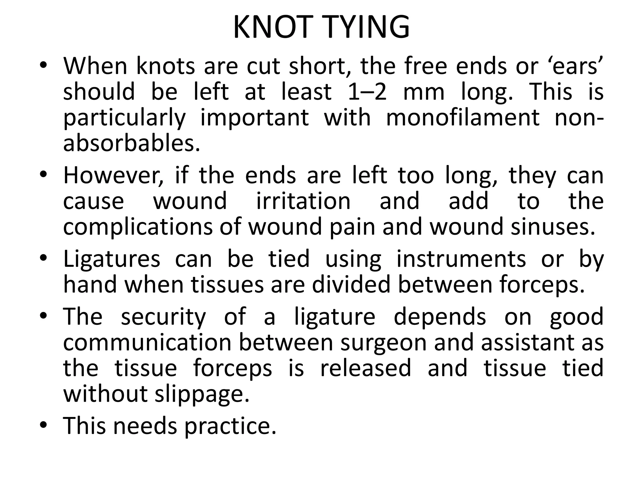 Basic surgical skills | PPTX