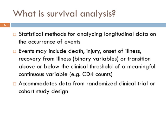 Basic survival analysis | PDF | Cancer | Diseases and Conditions