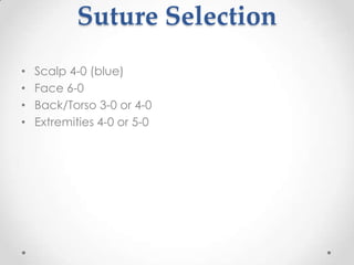 Basic suturing workshop | PPTX | First Aid | Injuries