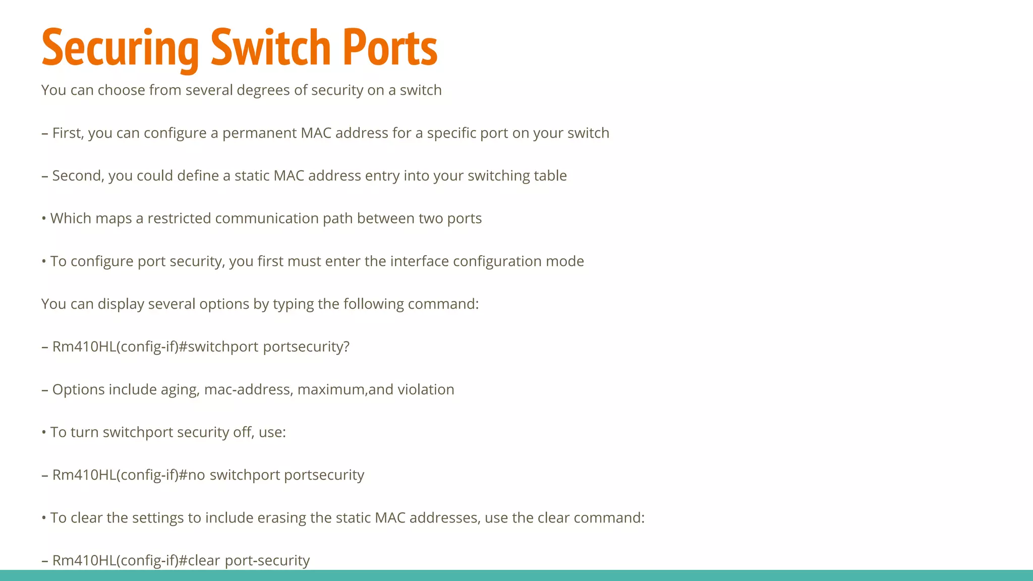 Basic switching concepts and configuration | PPTX