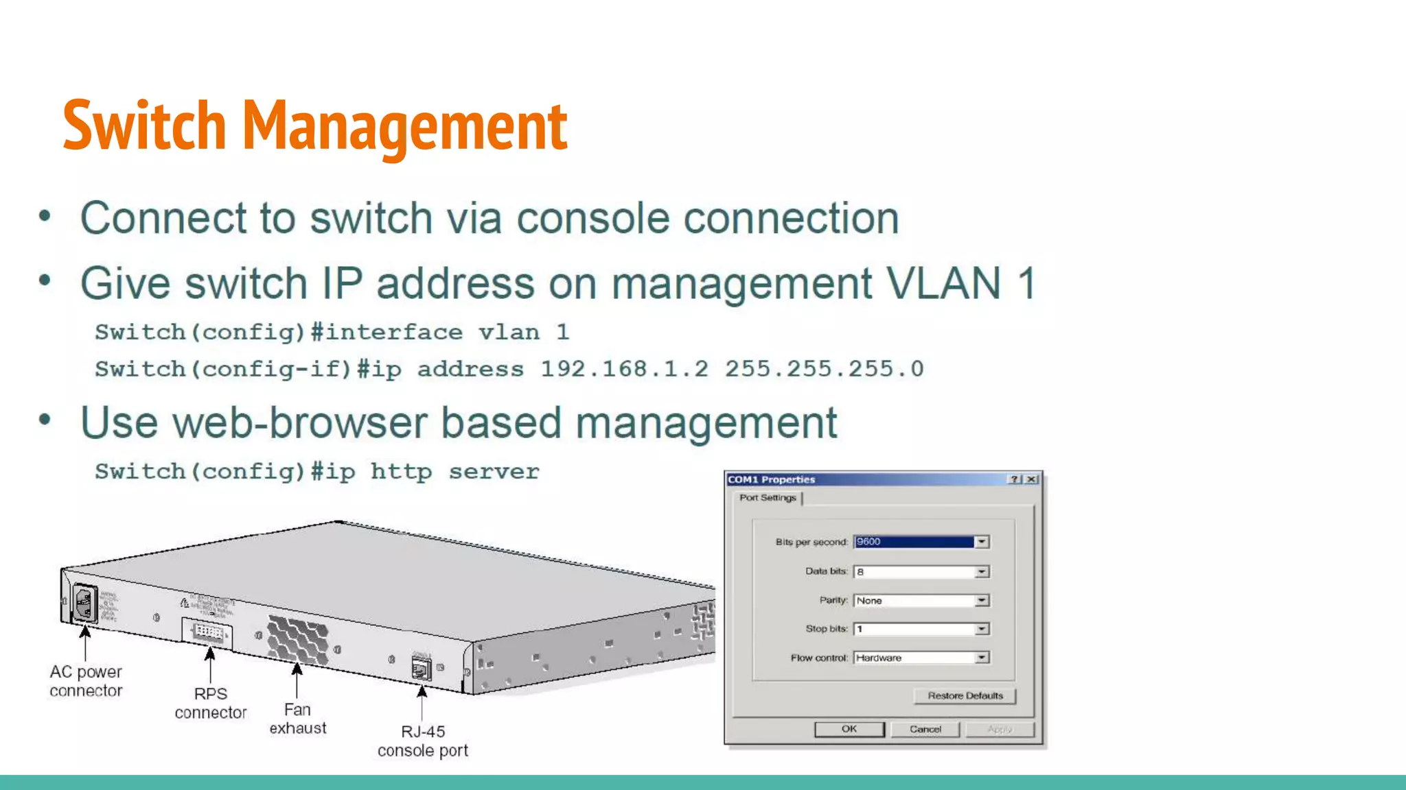 Basic Switching Concepts And Configuration Pptx Operating Systems