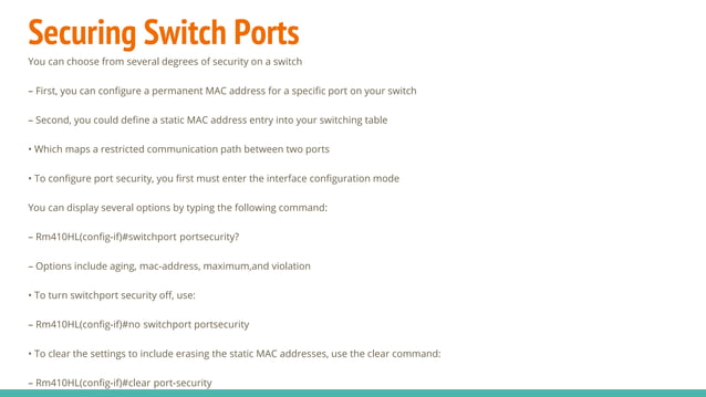 Basic switching concepts and configuration | PPTX | Operating Systems | Computer Software and ...