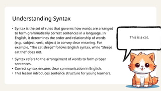 Master English Syntax: Fundamental Rules for 5th Graders | PPT